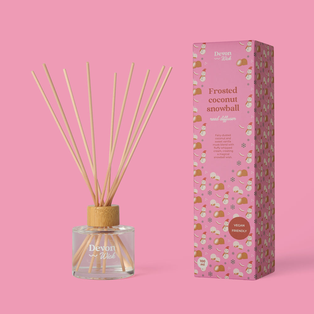 Frosted Coconut Snowball Reed Diffuser